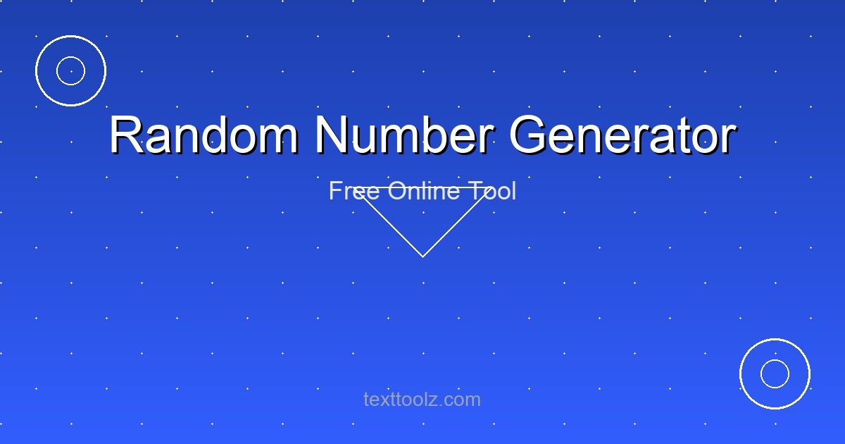 Random Number Generator | TextToolz